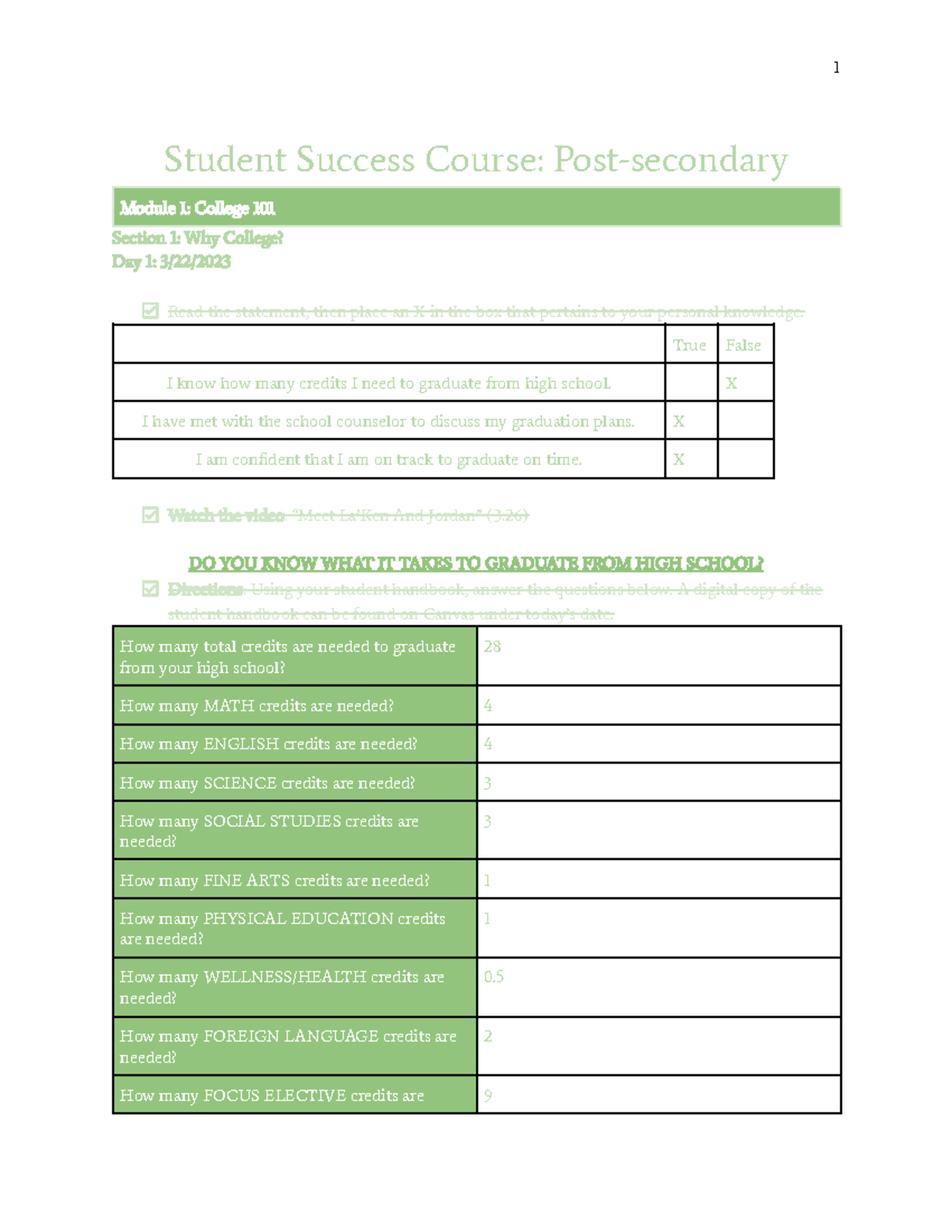 TN Student Success Course Workbook - Studocu