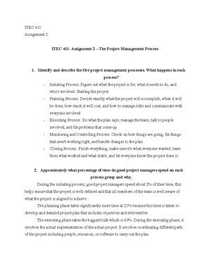 Assignment 3 ITEC 411 - Course section: ITEC 411. Assignment 3 ITEC 411 : Assignment 3 - - Studocu