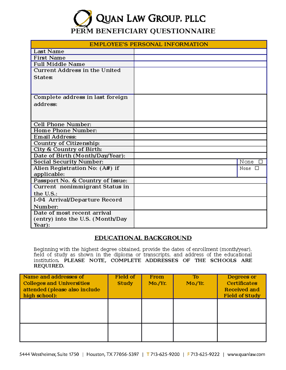 3. PERM Beneficiary Questionnaire - PERM BENEFICIARY QUESTIONNAIRE ...