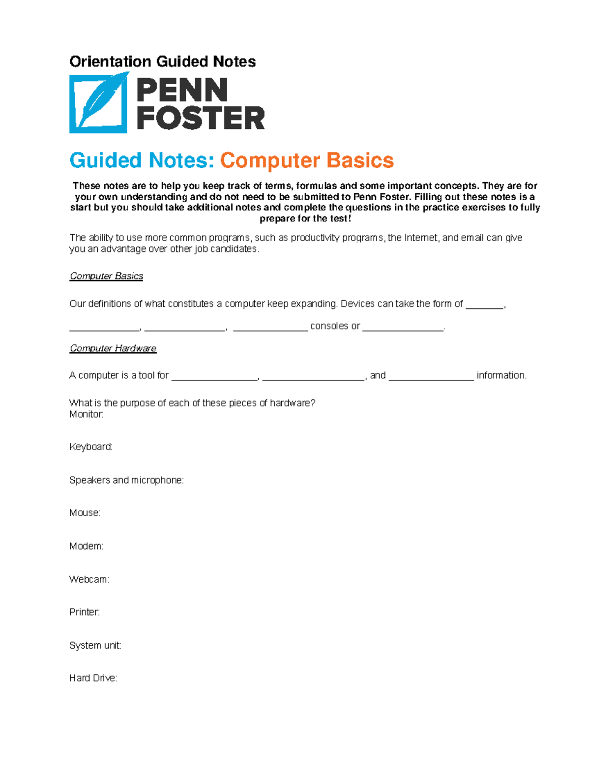 Courseguide orientation guidednotes 02 4 - Guided Notes: Computer ...