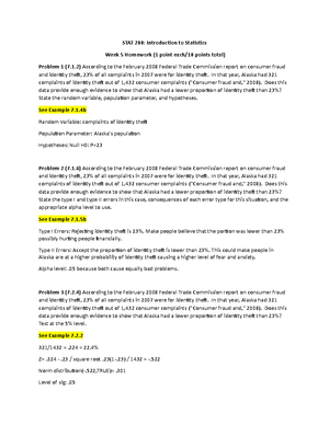 STAT200 Week4 Homework Solutions new - STAT 200: Introduction to Statistics Week 4 Homework ...