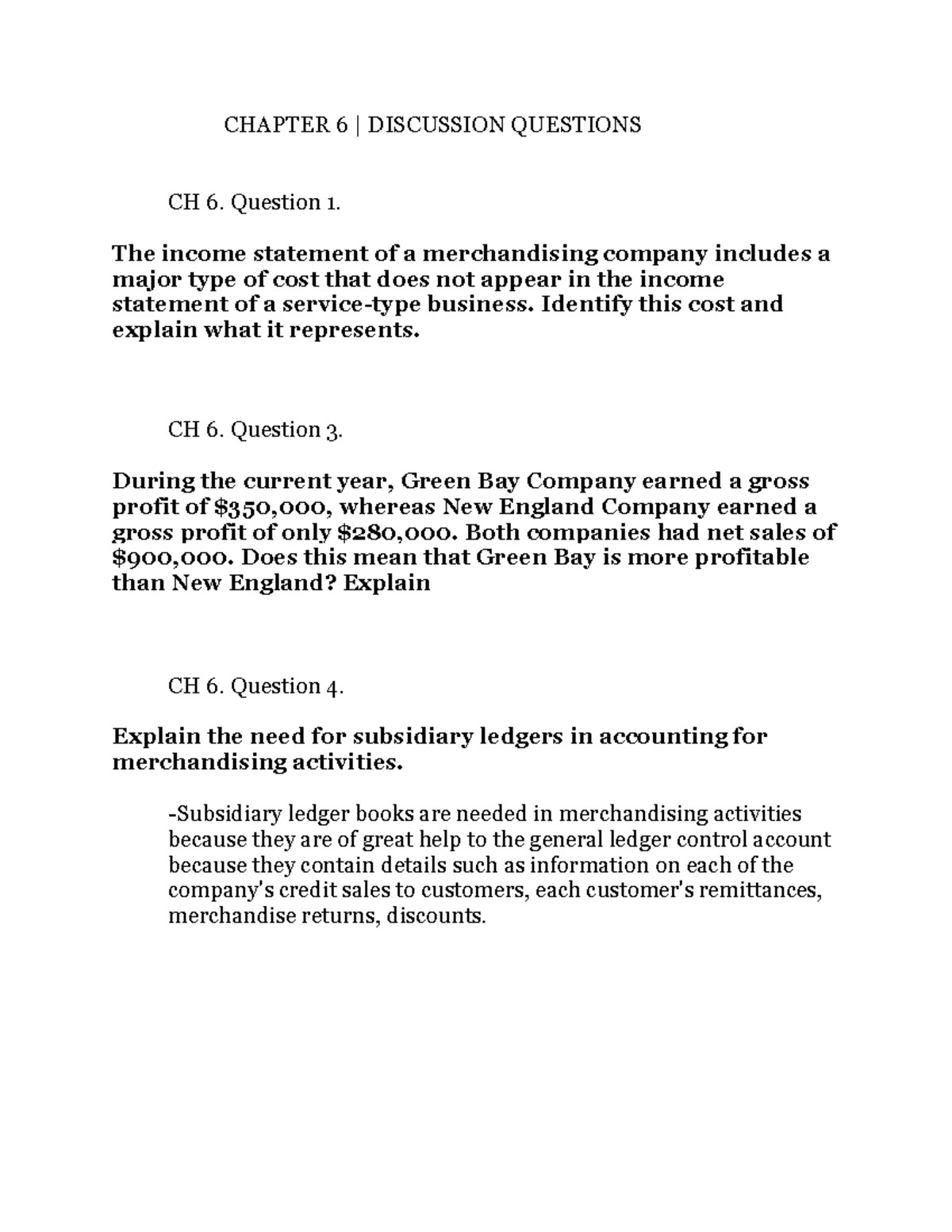 Chapter 5:Questions Brandon Villarreal - CHAPTER 6 | DISCUSSION ...