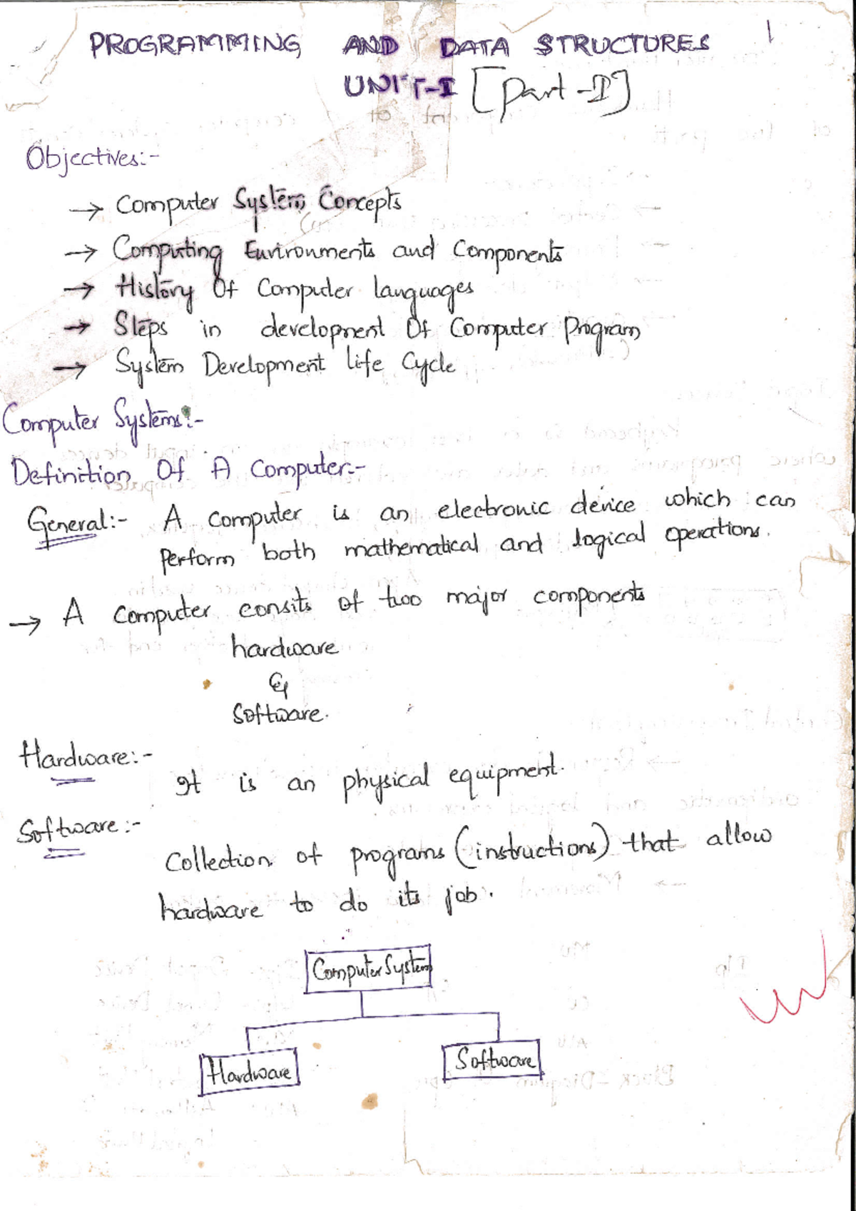 C Notes - PROGRAMMING, AND 15 DATA STRUCTURES UNIT Computer System ...