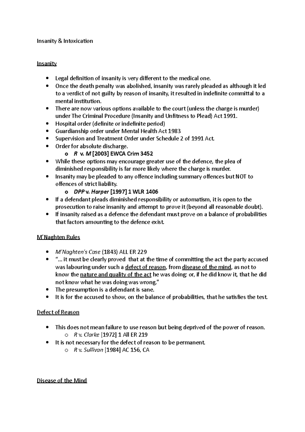 Insanity Intoxication - Insanity & Intoxication Insanity Legal ...