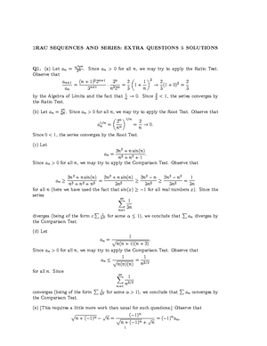 Problem Sheet 1 Real 2023 2024 - University of Birmingham School of ...