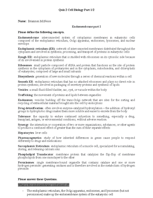 Quiz 2 Cell Biology part 2 of 2 - Quiz 2 Cell Biology Part 2/ Name The Cytoskeleton part I ...
