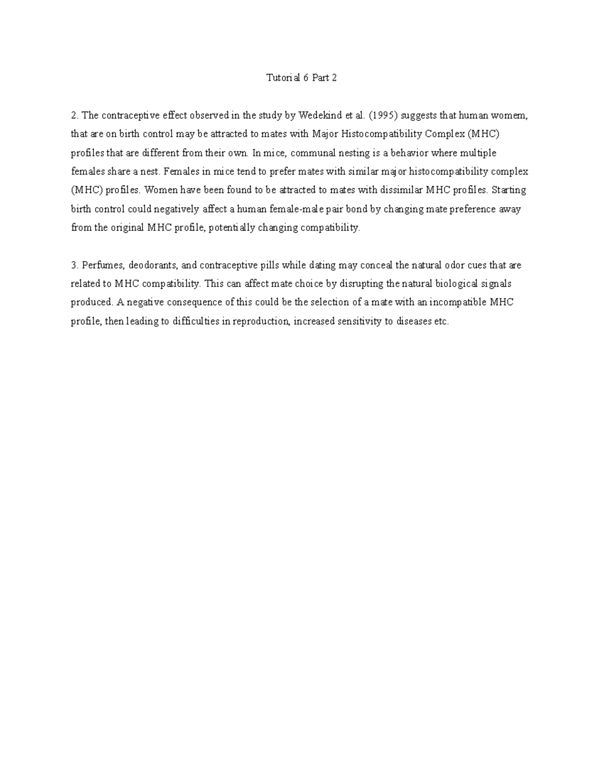 Tutorial 6 Part 2 Tut Part 2 Answers Tutorial 6 Part 2 2 The Contraceptive Effect Observed