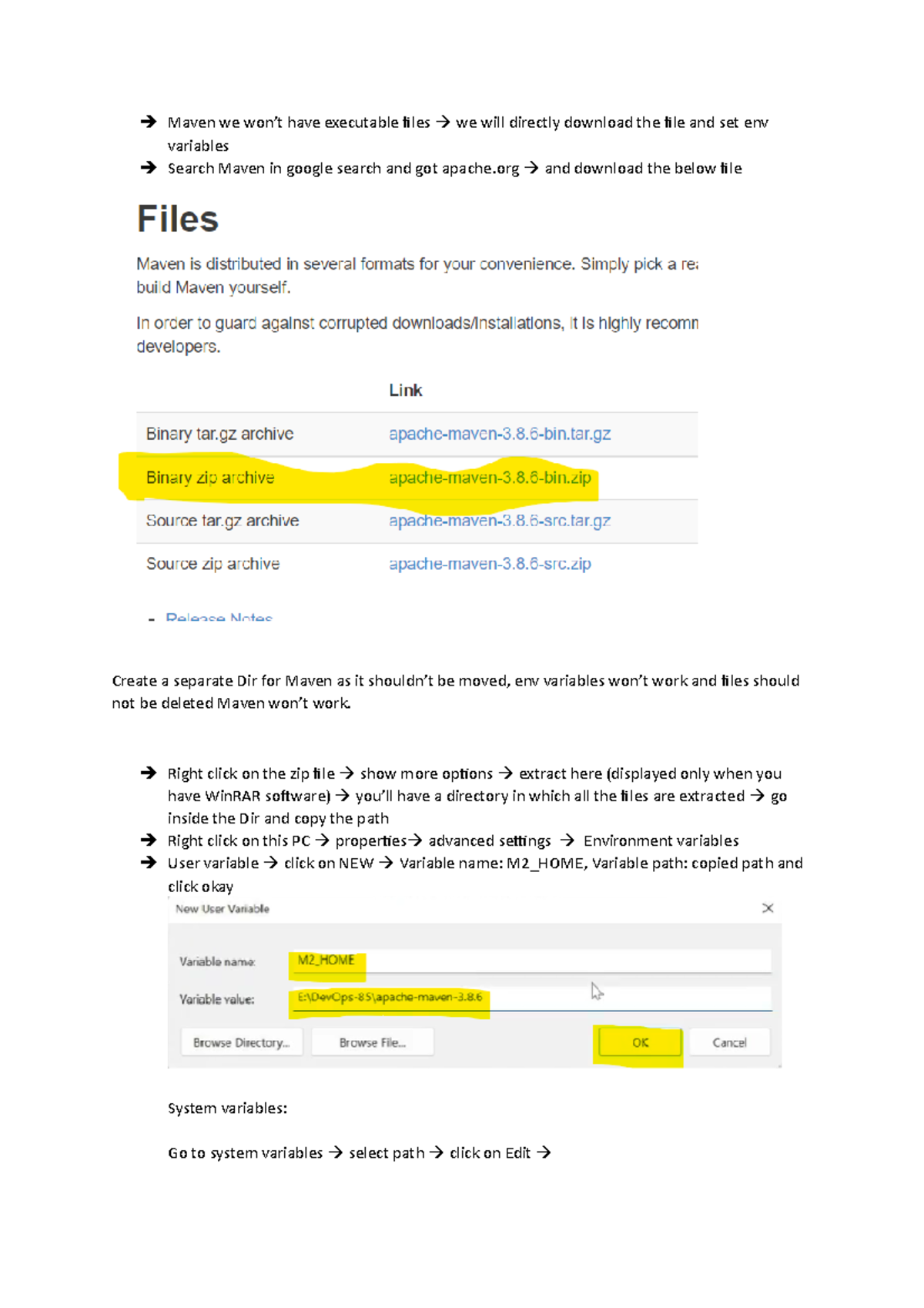 Maven installation - Maven we won’t have executable files we will directly download the file and ...
