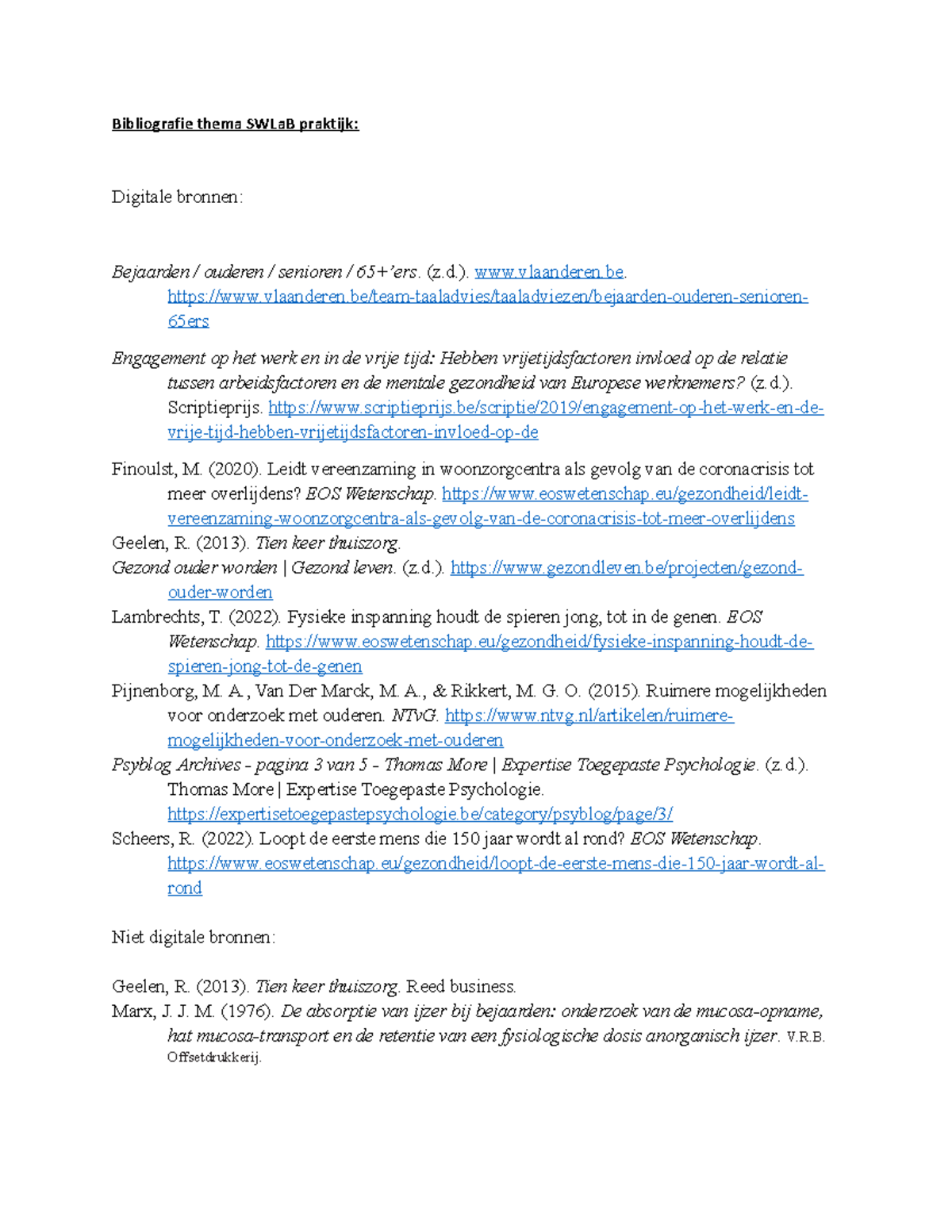 10 Bronnen SWLa B-praktijk - Bibliografie thema SWLaB praktijk ...