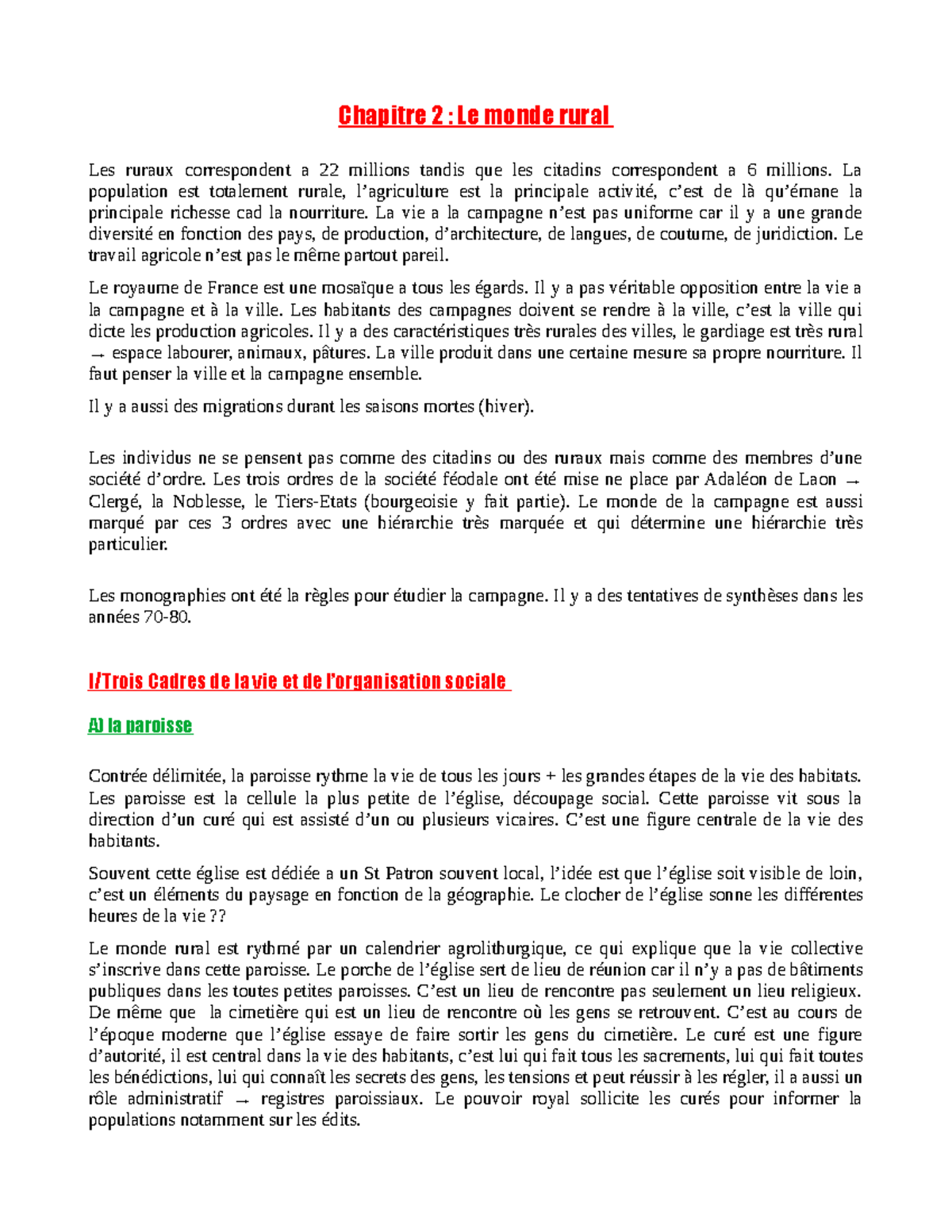 CM 3 : Le monde rural - Chapitre 2 : Le monde rural Les ruraux ...