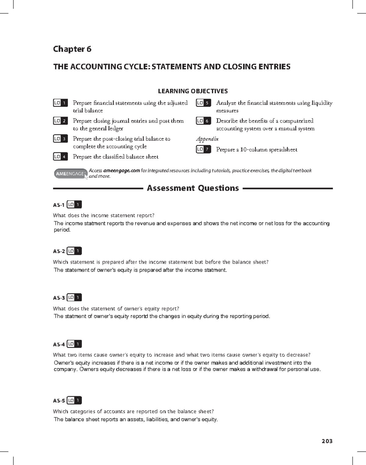 Chapter 6: The Accounting Cycle: Statements and Closing Entries ...