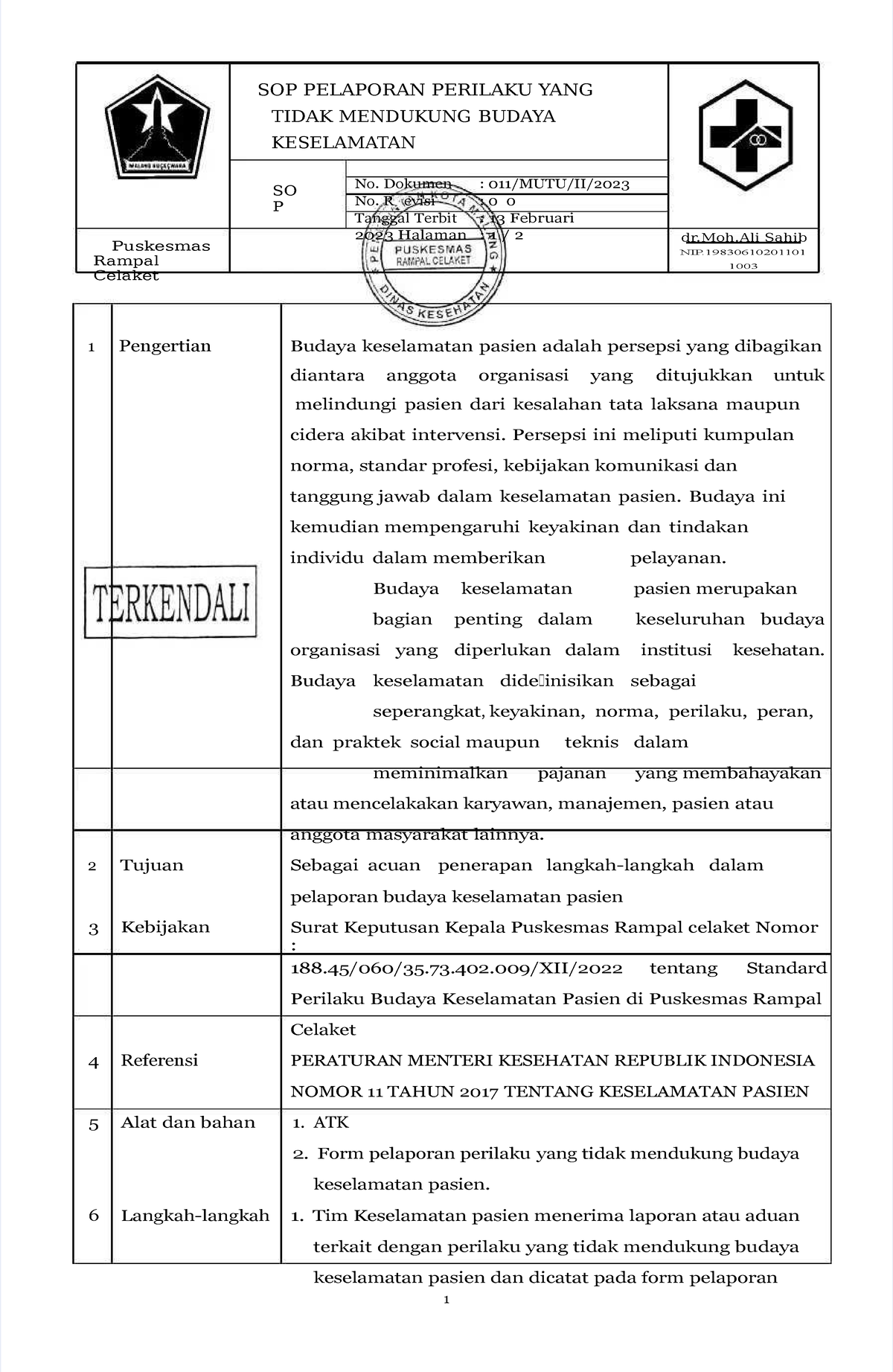 Pdf-sop-pelaporan-perilaku-yang-tidak-mendukung-budaya-keselamatan ...