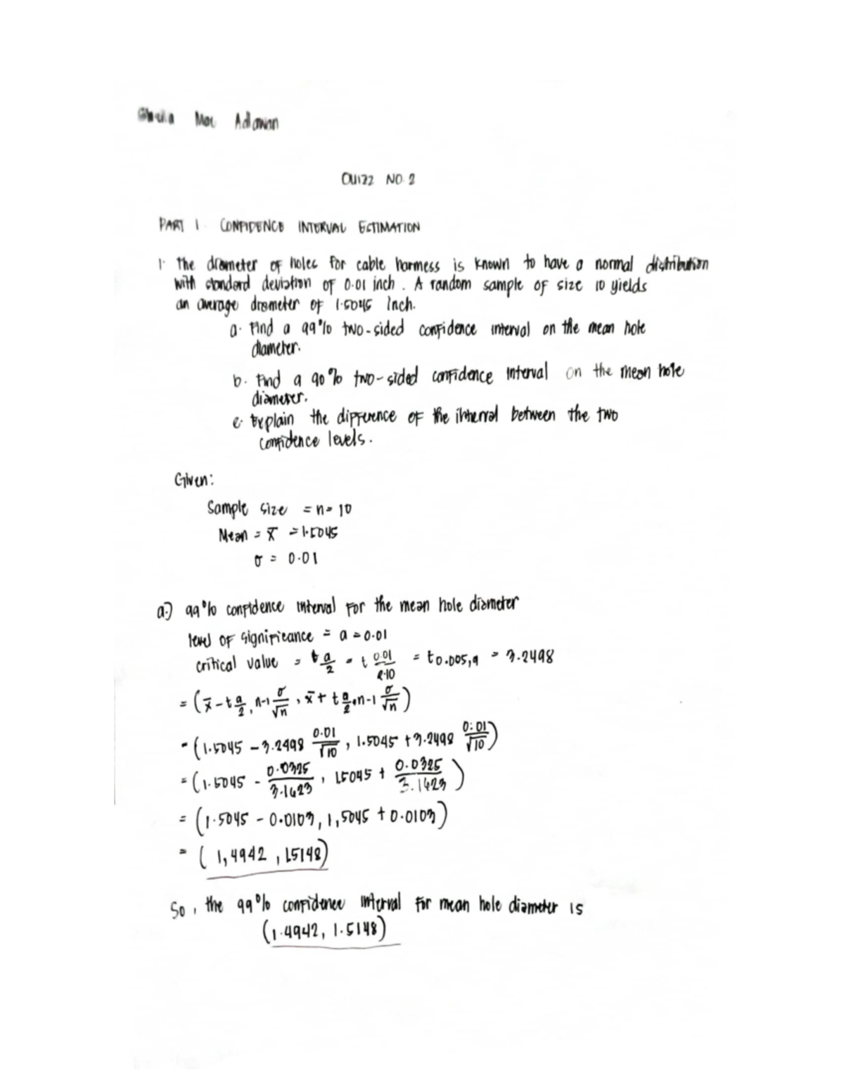 2223 EDA Q2 Adlawan Sheila - Engineering Data Analysis - Studocu