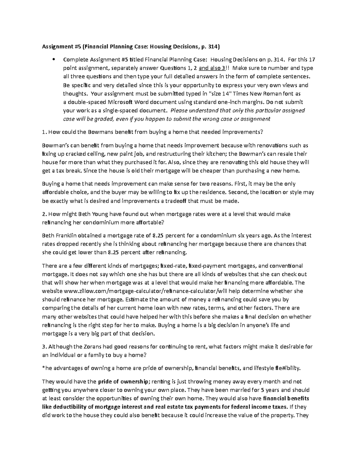 Assignment 5 - 314) - Studocu