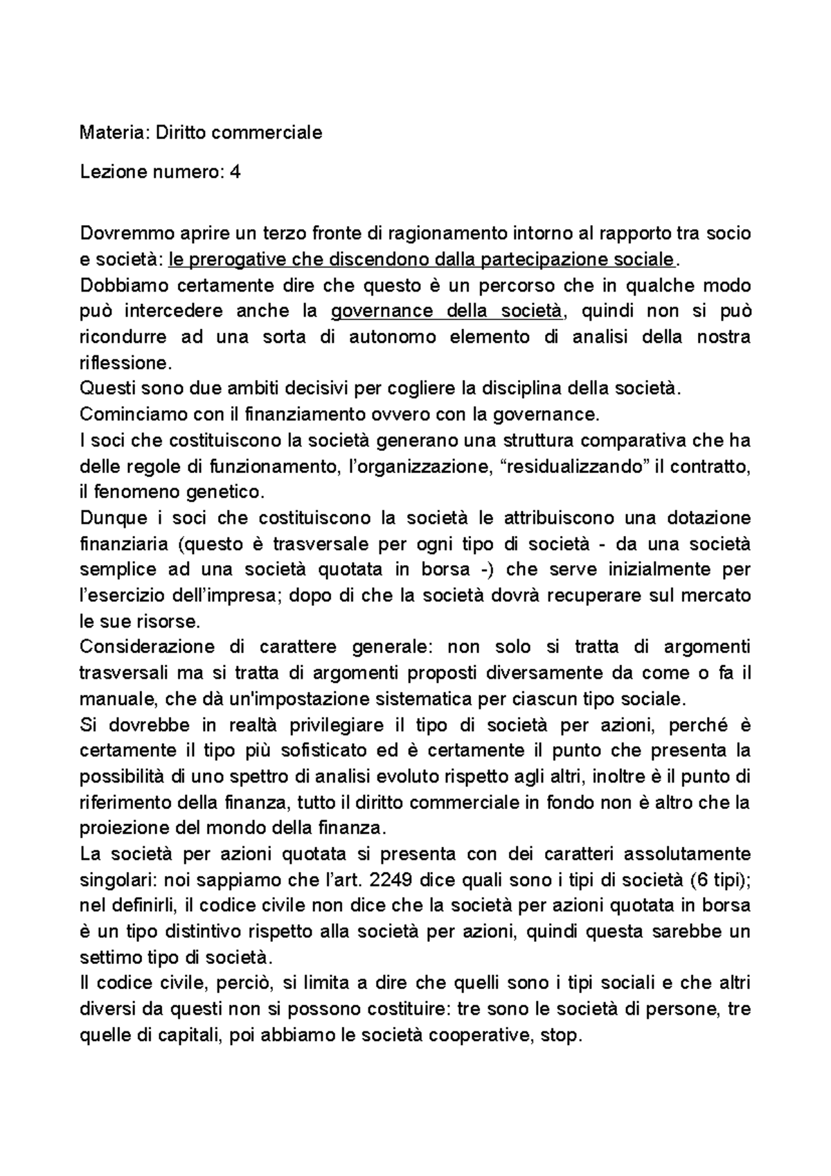 Sbobina 4 - Professore Bavetta - Materia: Diritto commerciale Lezione ...