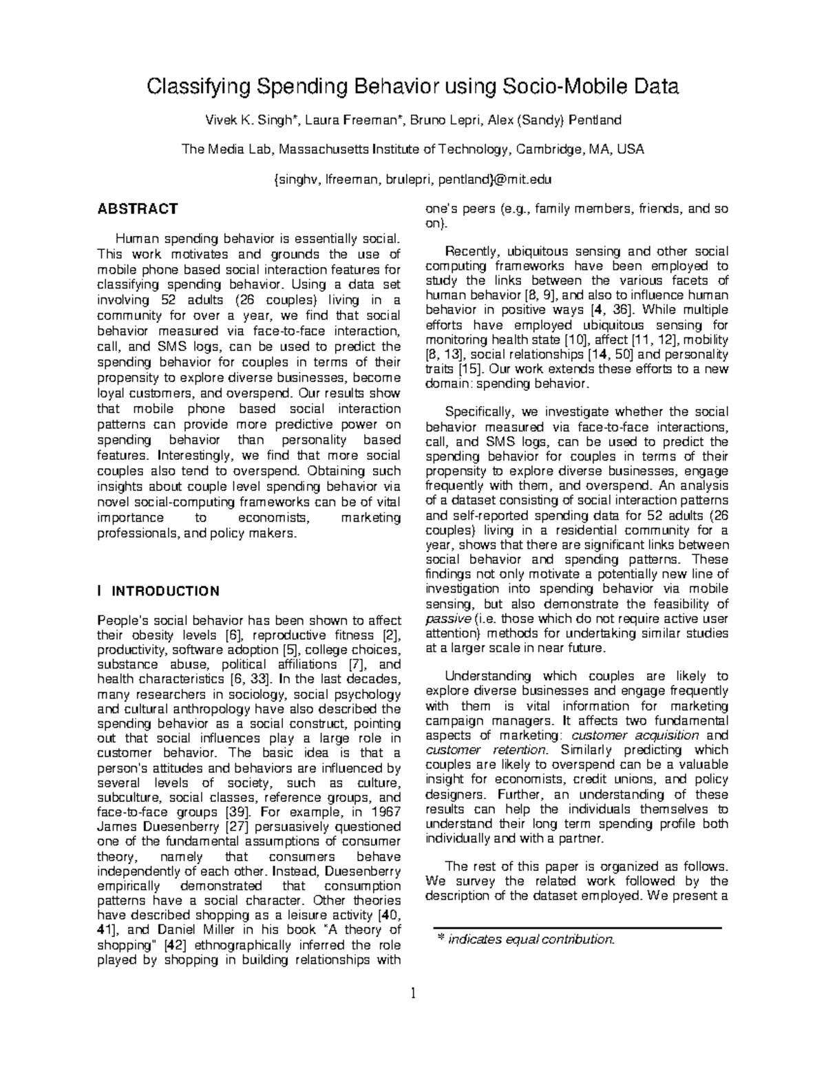 DIRI NAG BASE Among Indicators - Classifying Spending Behavior using ...