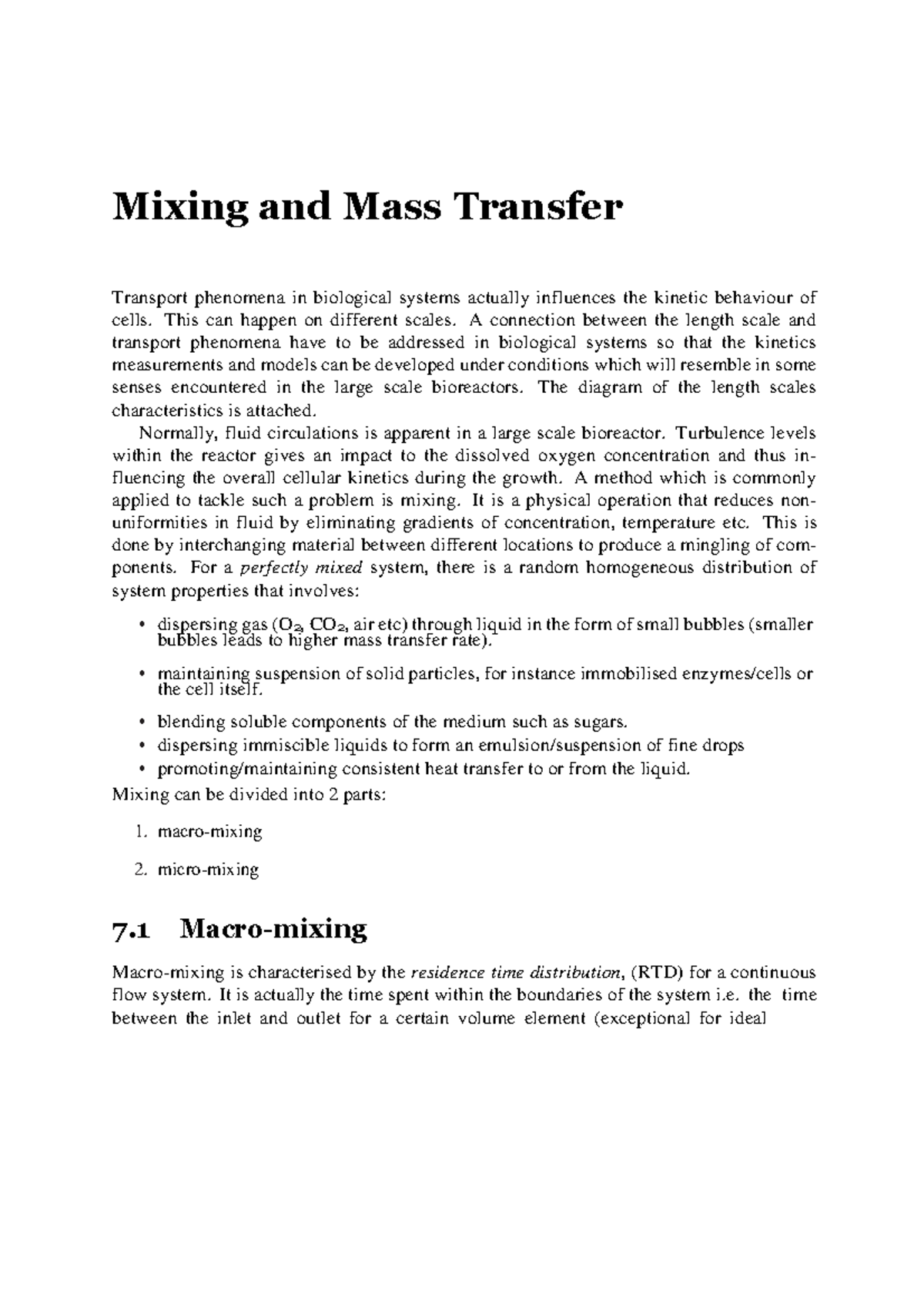 Mixing and Mass Transfer - Mixing and Mass Transfer Transport phenomena ...