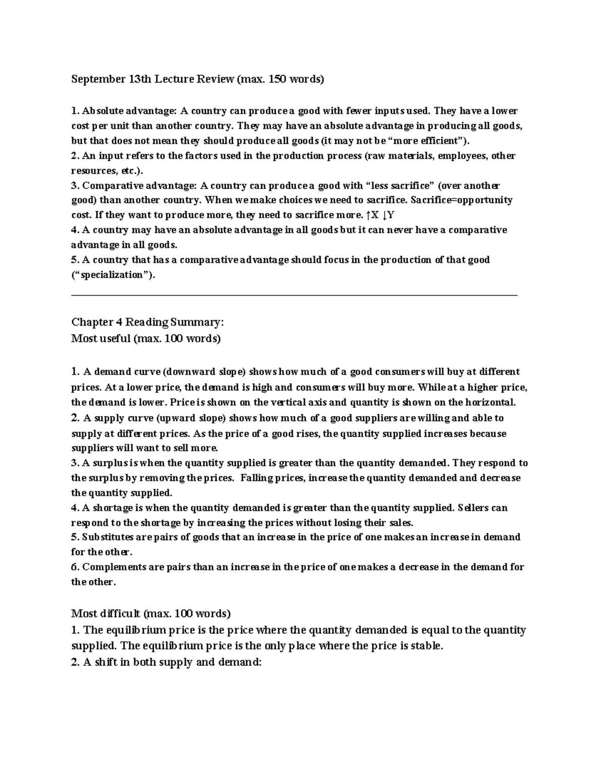 Lecture Review and Reading Summary - September 13th Lecture Review (max ...