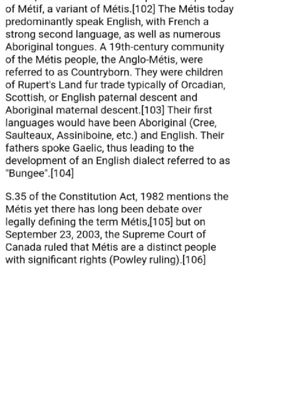 ATR INTERNATIONAL - Canadian History Project - of Métif, a variant of ...