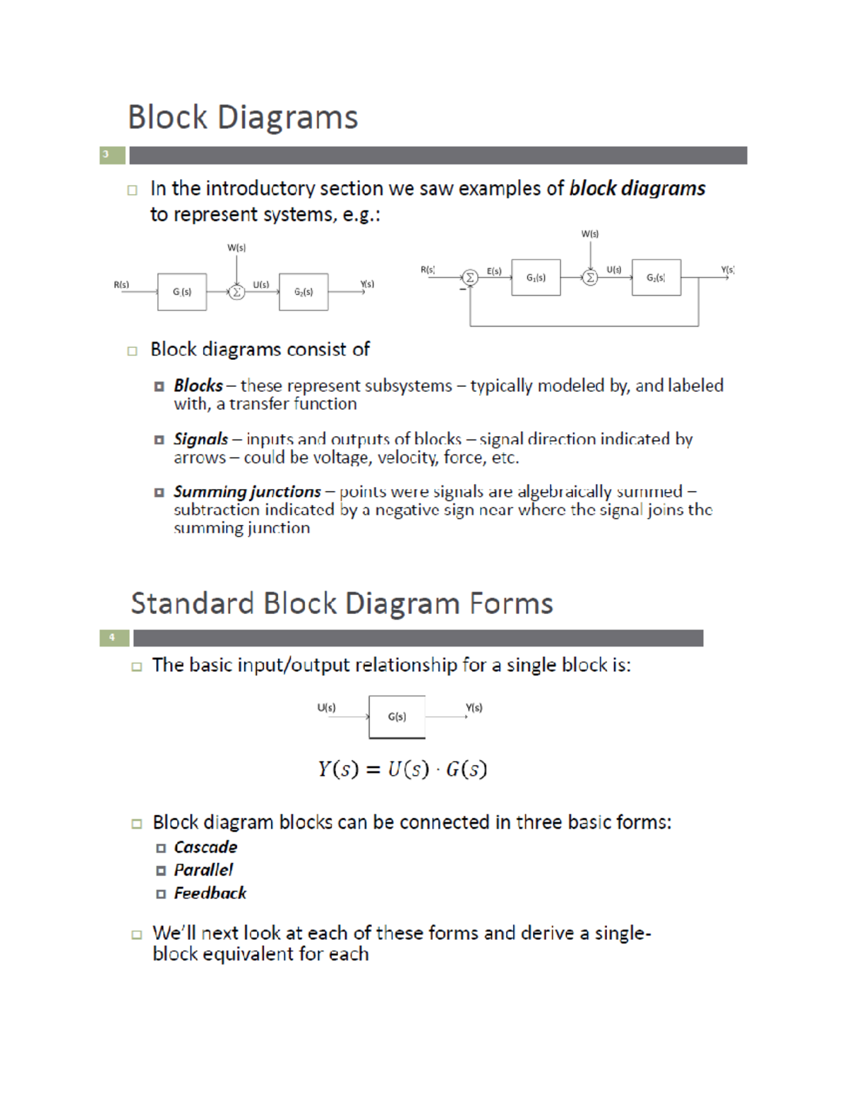 Lecture 2 - Bla bla - System Control - Studocu