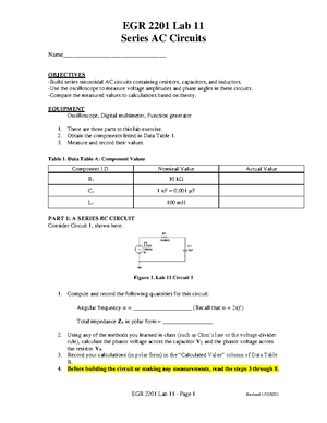 EGR 2201 homework 3 - EGR 2201 - EE 2010 Homework Set #3 Solutions Due ...