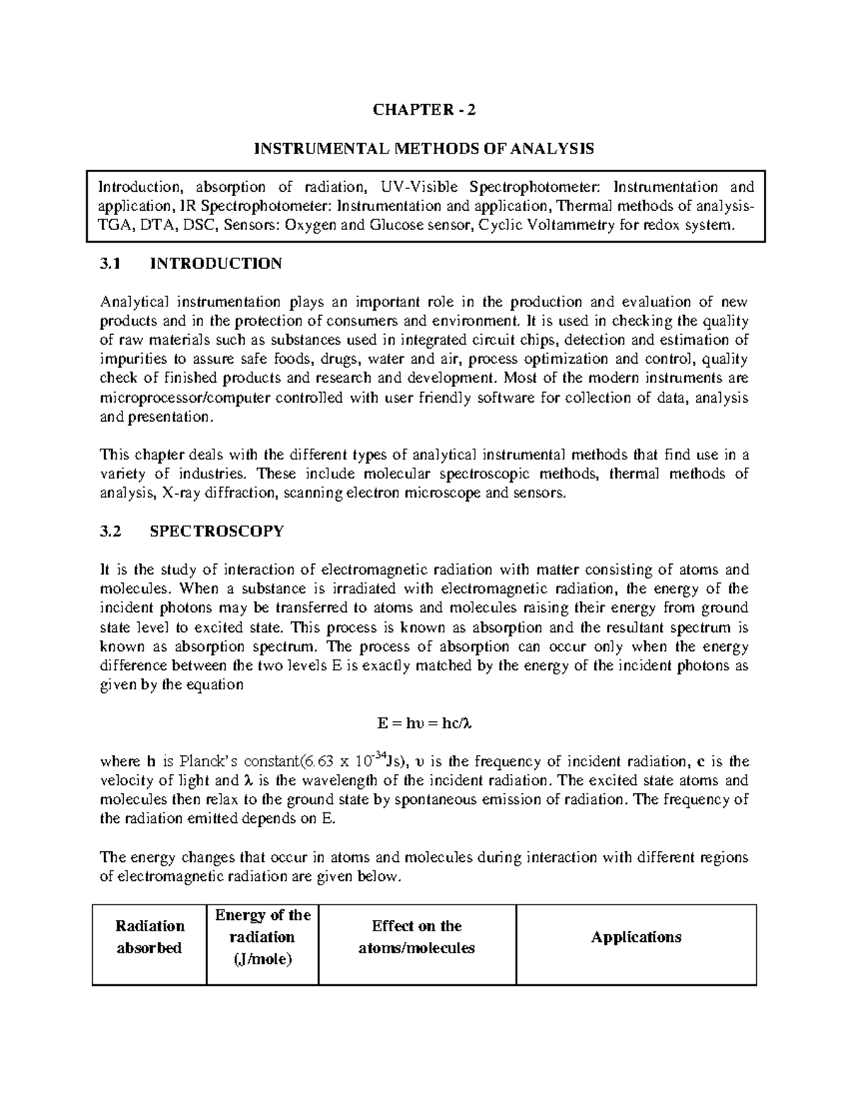SCY2 - Average - CHAPTER - 2 INSTRUMENTAL METHODS OF ANALYSIS 3 ...