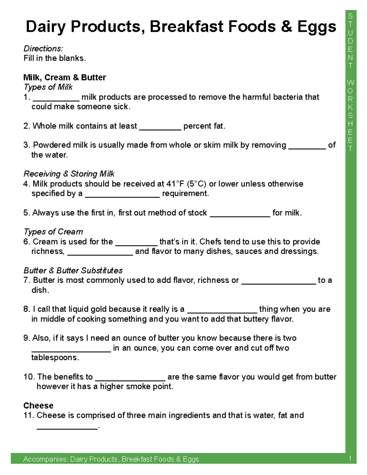 Copy of Zoey Wing - Notes breakfast foods and eggs - T U D E N T W O R ...