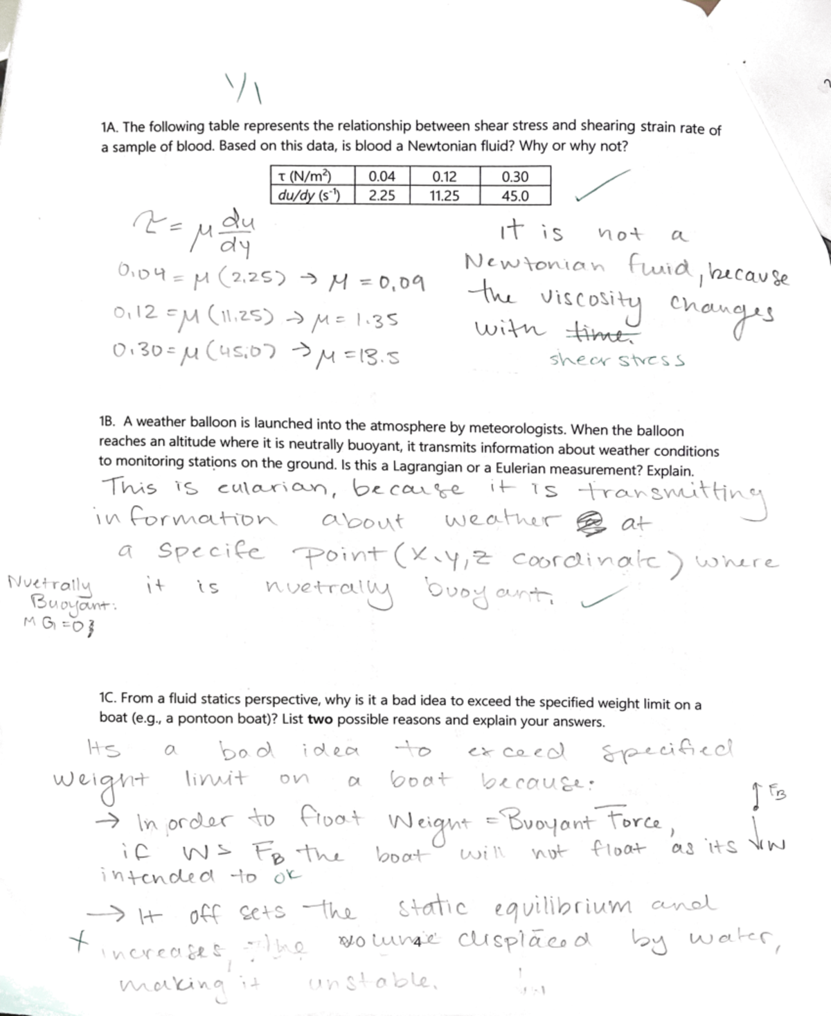 Exam 1 Professor Jack Puleo Exam 1 Covers Shear Stress And Strain