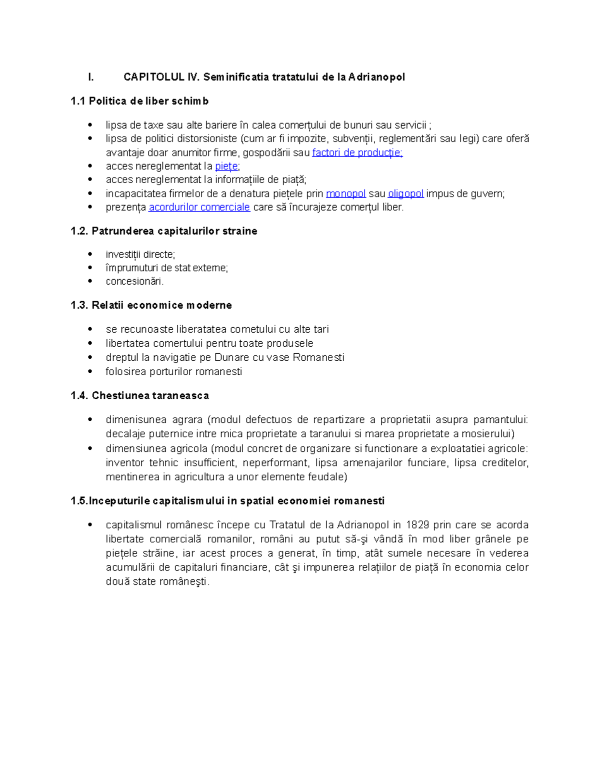 Conspect aspecte teoretice - I. CAPITOLUL IV. Seminificatia tratatului ...