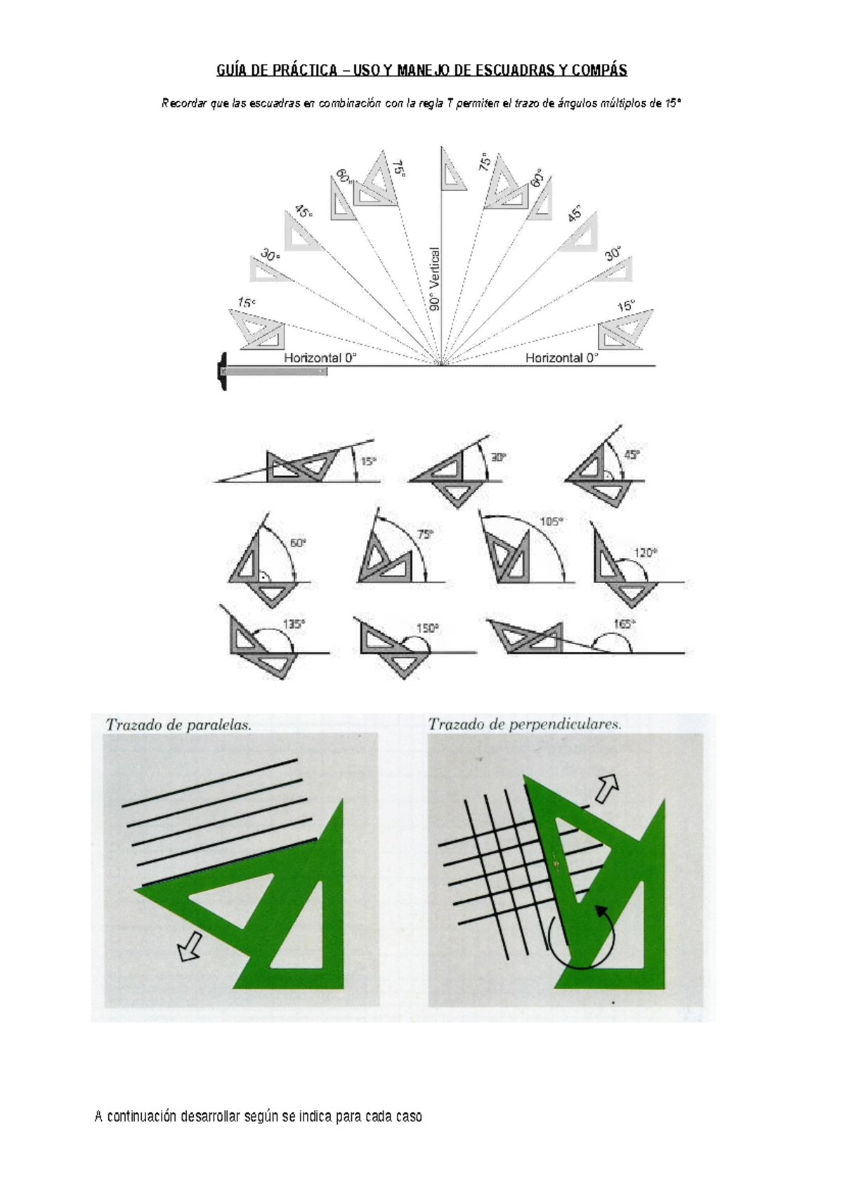 GUIA DE Práctica - Uso Escuadras y Compás 2022-2 - GUÍA DE PRÁCTICA ...