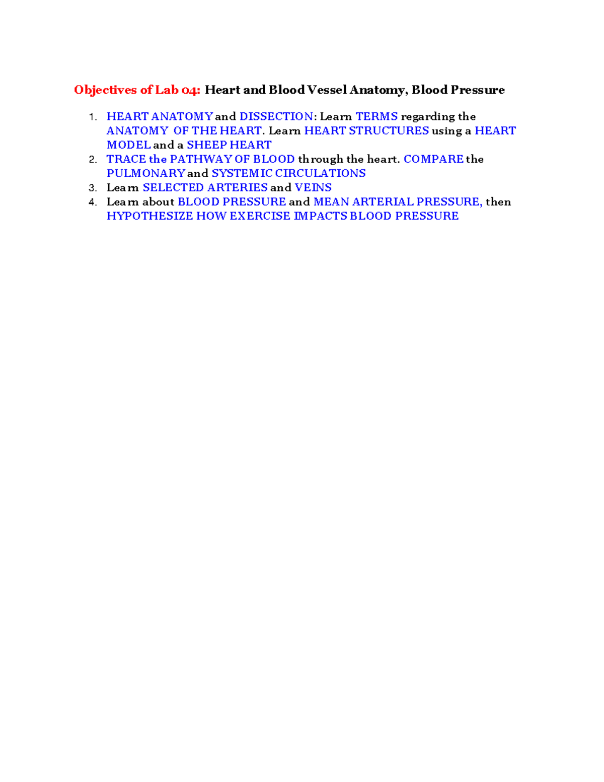 BIO234 Anatomy of the Heart Blood Vessels and Blood Pressure Spr '24 ...