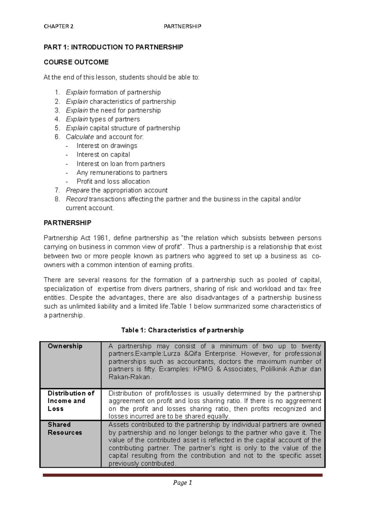 10. Accounting FOR Partnership (used) - PART 1: INTRODUCTION TO ...