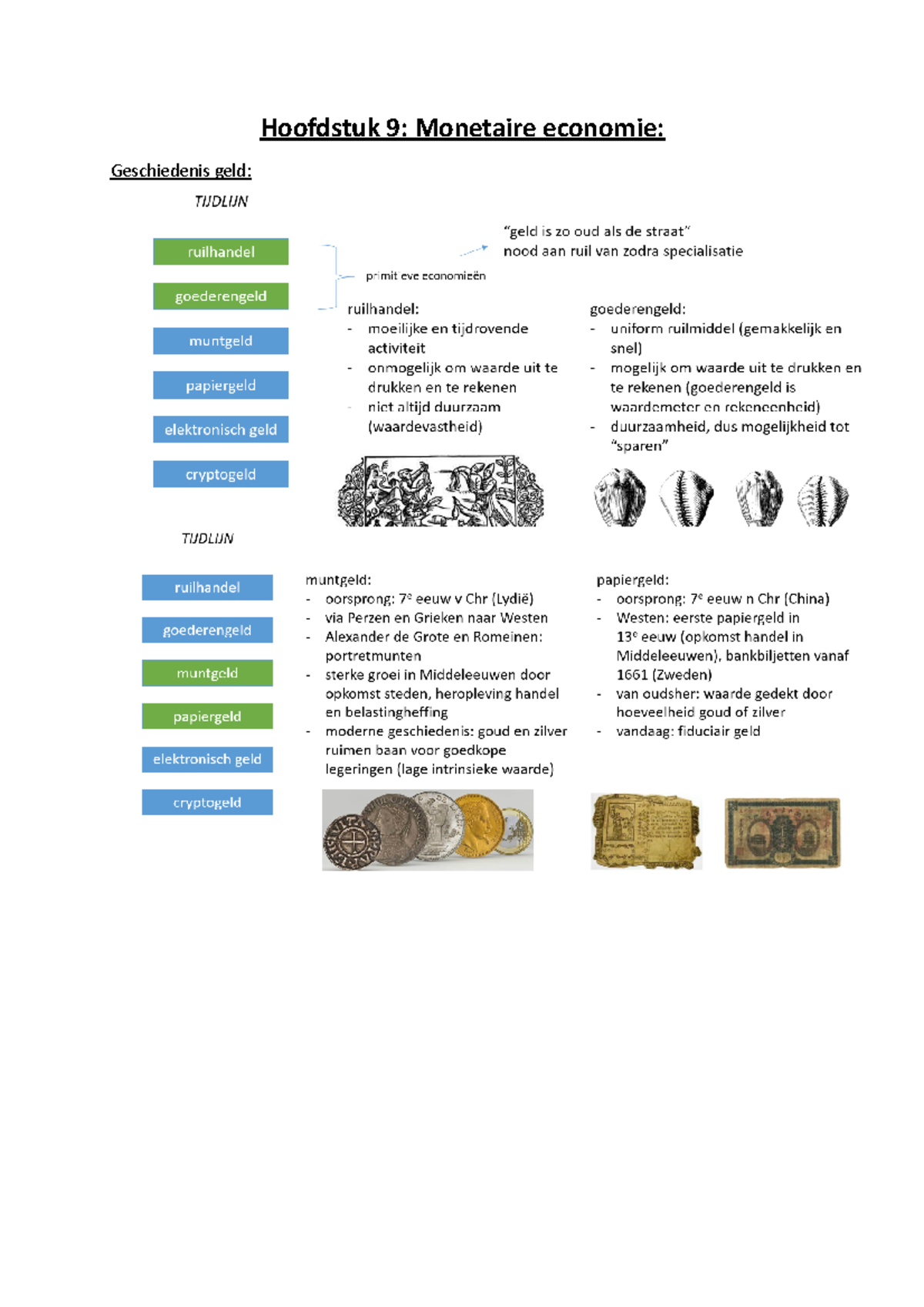 Samenvatting hoofdstuk 9 - Hoofdstuk 9: Monetaire economie ...
