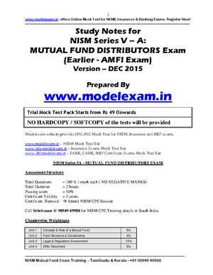 Nism Exam Mock Test Questions and Answer - PRACTICE KIT – PAPER 1 No ...