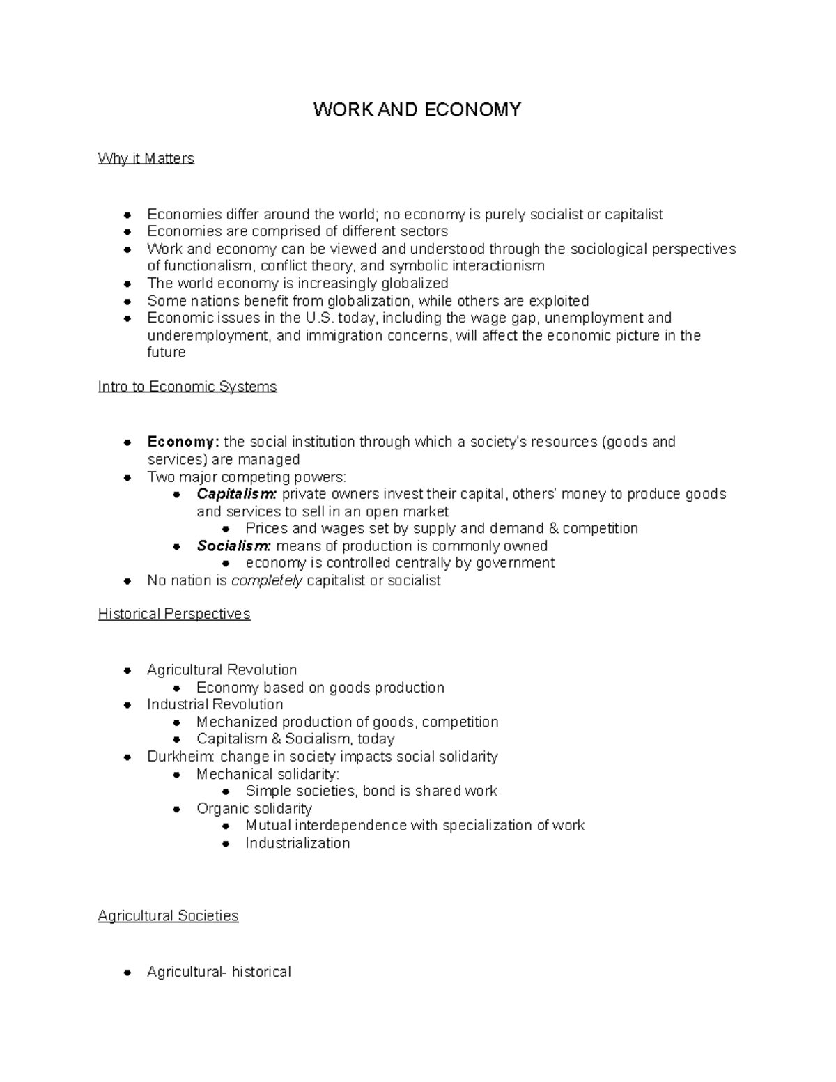 Module 16 Part 1 Work and Economy - WORK AND ECONOMY Why it Matters ...
