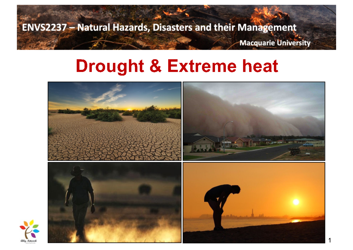 E2237 L15 Drought Extreme Heat - Drought & Extreme heat Lecture outline ...