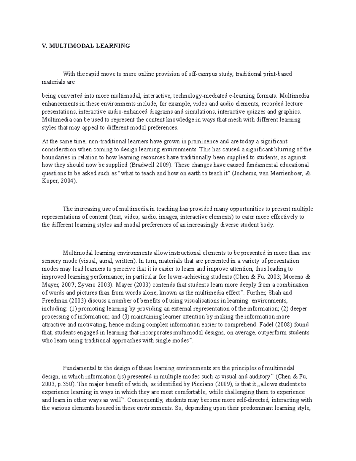 Multimodal Communication 7 - V. MULTIMODAL LEARNING With the rapid move ...