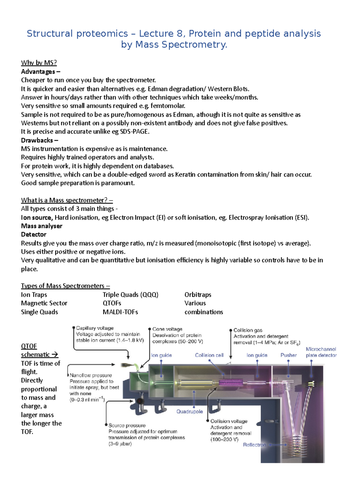 Structural Proteomics Lecture 8 - Structural proteomics – Lecture 8 ...