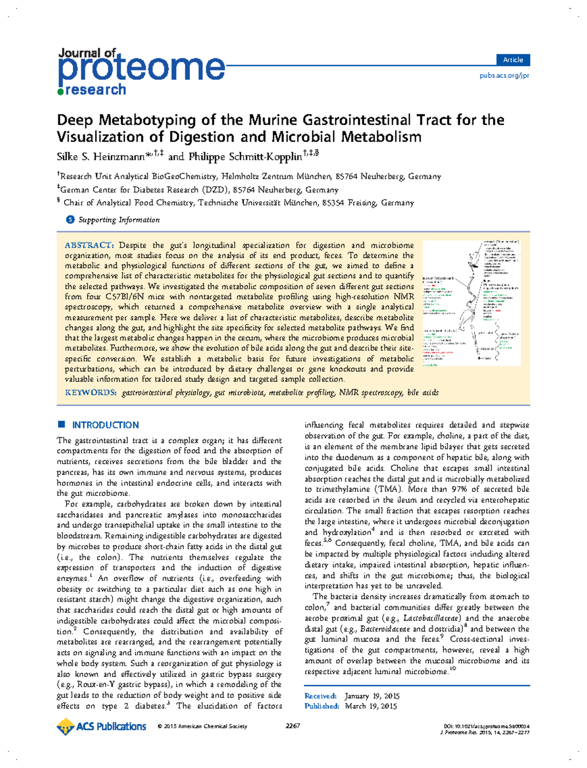 Deep Metabotyping of the Murine Gastrointestinal Tract for the ...