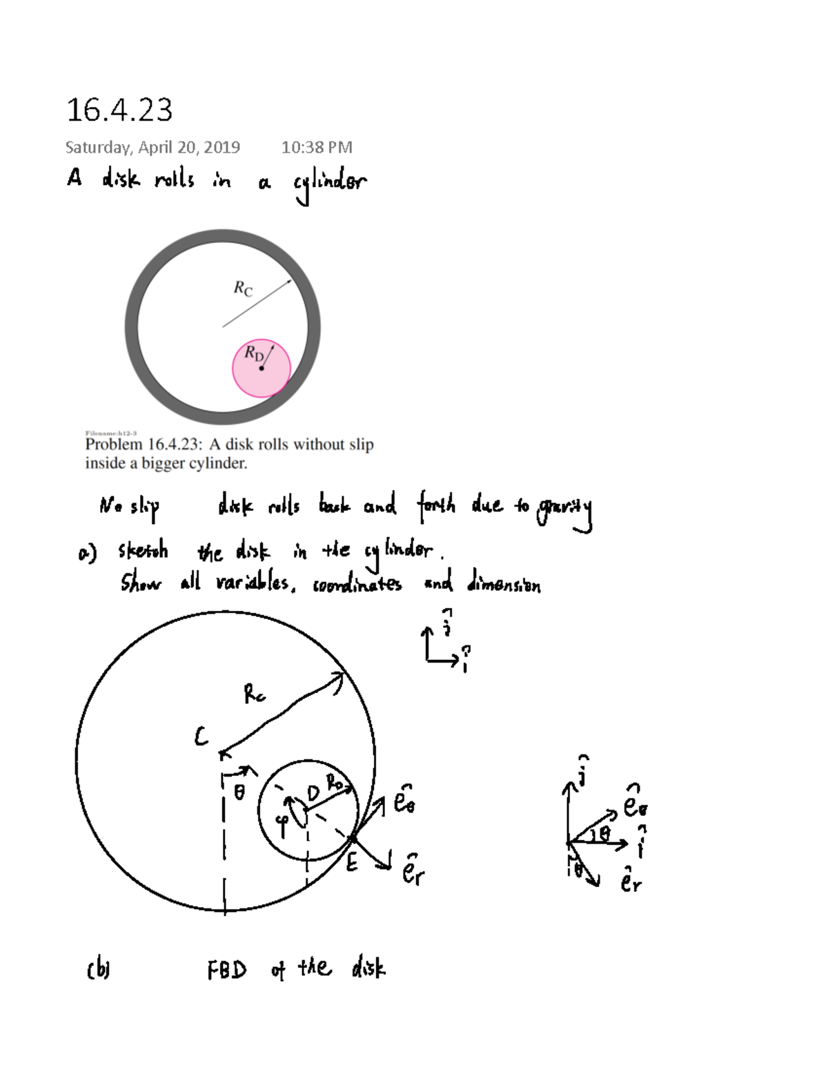 16 - HW Solutions from MAE 2030 taught by Professor Andy Ruina during ...