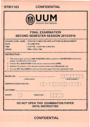 A222 Assignment 1 Word Processing update - STID 1103 – COMPUTER ...