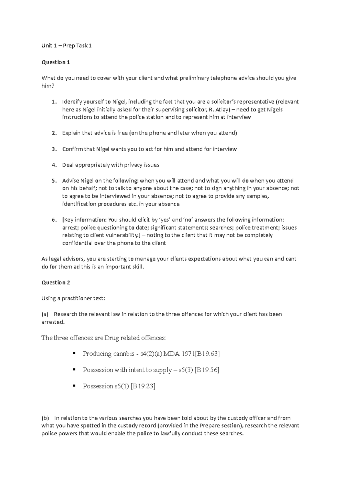 Unit 1 Prep Task 1 - unit 1 - Unit 1 – Prep Task 1 Question 1 What do ...