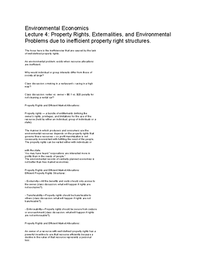 Lecture 7- Storable, Renewable Resources- Forests - Environmental Economics Lecture 7: Storable ...