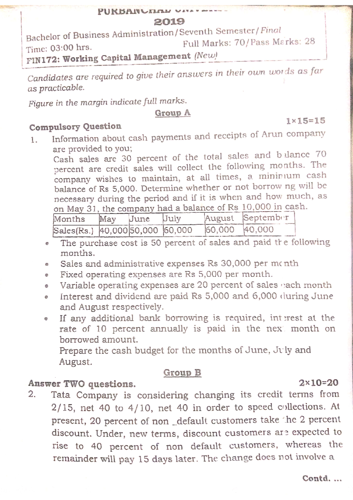 Questions SETS 7th SEM WCM(2019 ) CS(2019 ,2017 ) SC(2019 '2017 '2018 ...