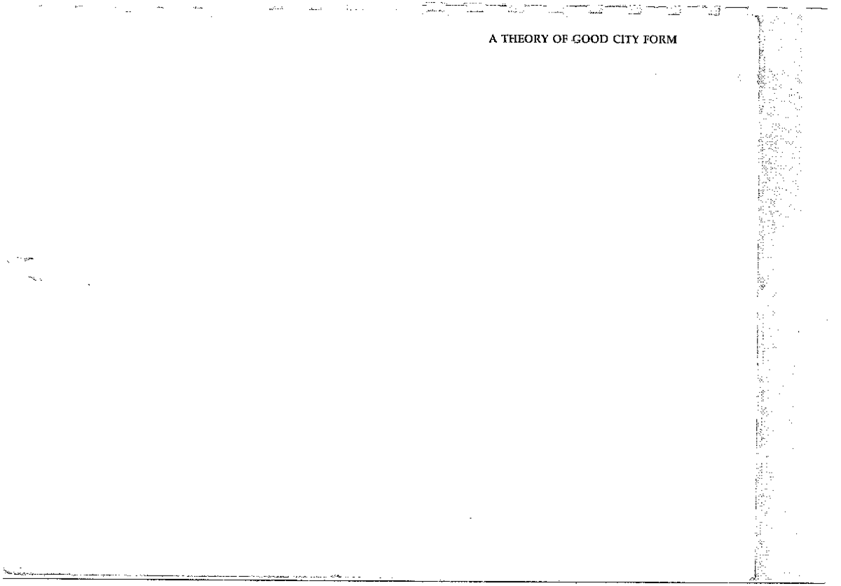 A theory of good city form kevin lynch - Perencanaan Kota - Studocu