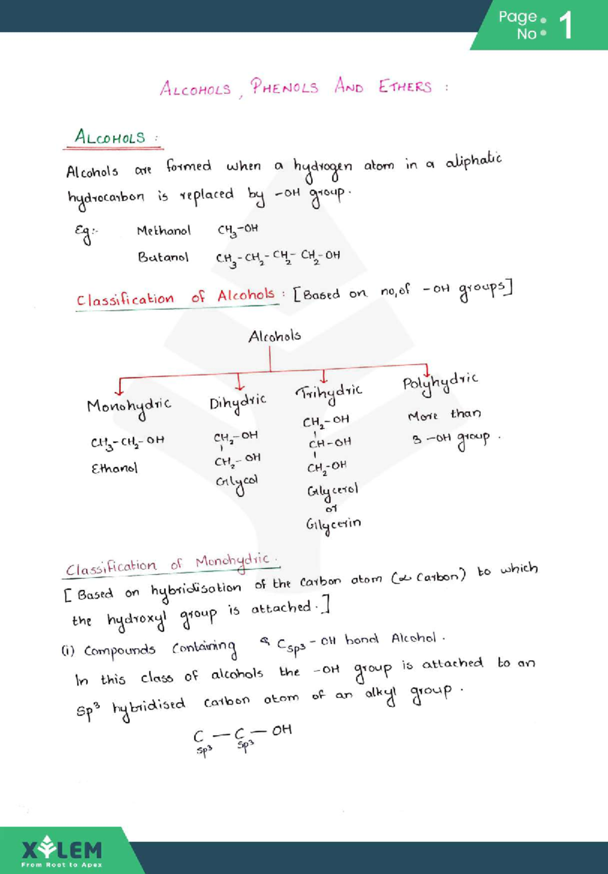 Alcohols phenols ethers - Solid State , Chemistry - Studocu