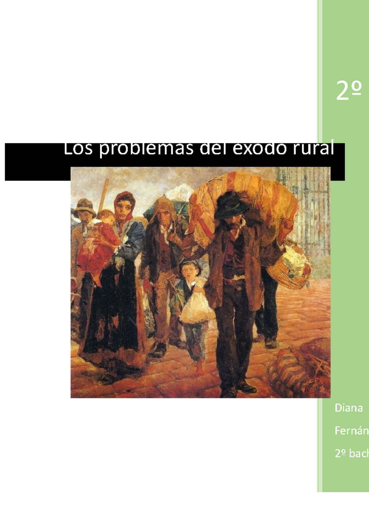 éxodo rural - Apuntes de geografía - 2º bach B Diana Fernánde 2º bach ...