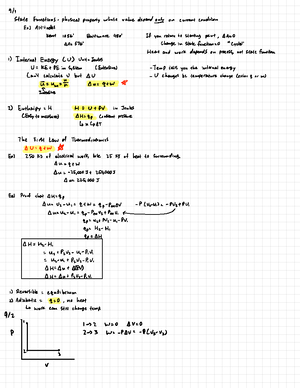 Pchem 6 - Phase changes, delta H at different pressure and different ...