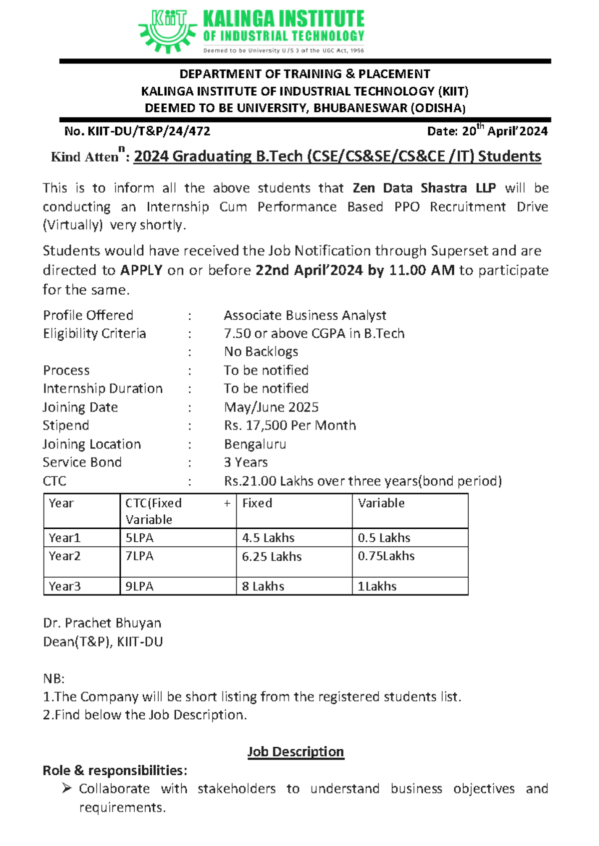 Registration for Zen Data Shastra Internship Cum PPO Recruitment Drive ...