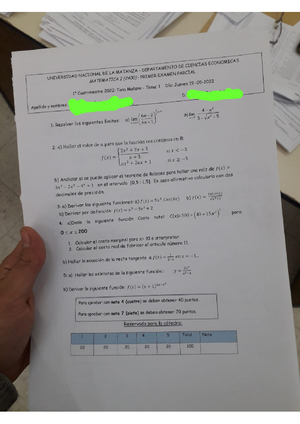 Parciales - Modelos de Examente del primer y segundo parcial de ...